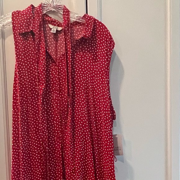 croft & barrow | Dresses | Red Sleeveless Dress With Pockets | Poshmark